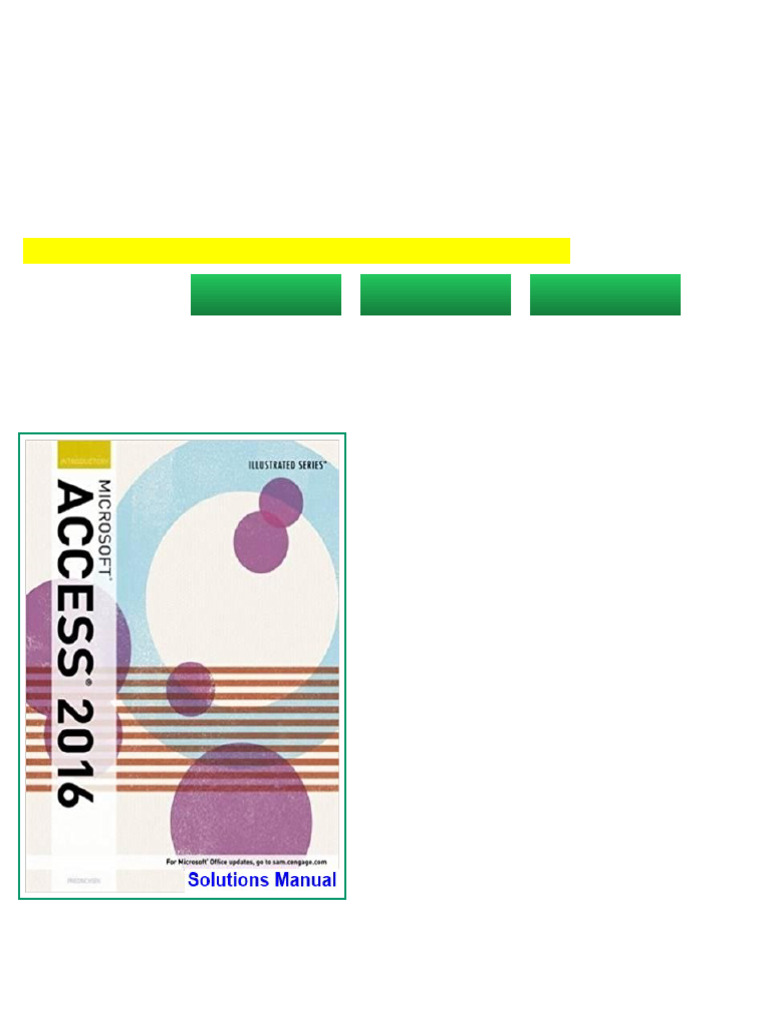 Illustrated Microsoft Office 365 and Access 2016 Introductory 1st Edition Friedrichsen Solutions ...