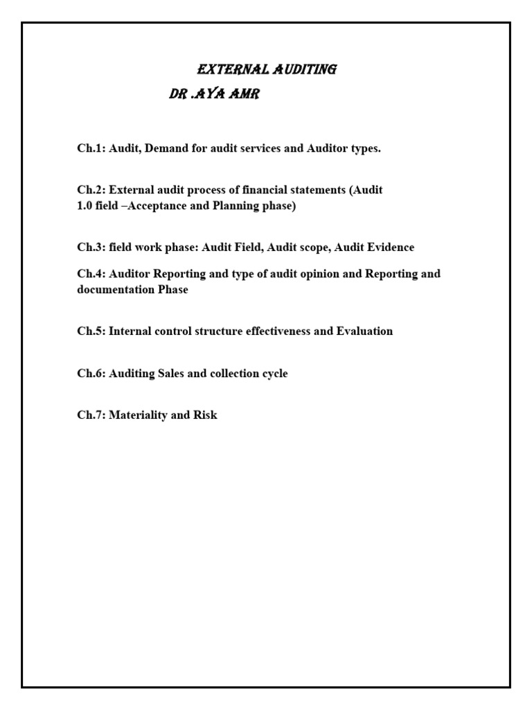 Lec 1 Auditing + presentation one | PDF | Audit | Accounting