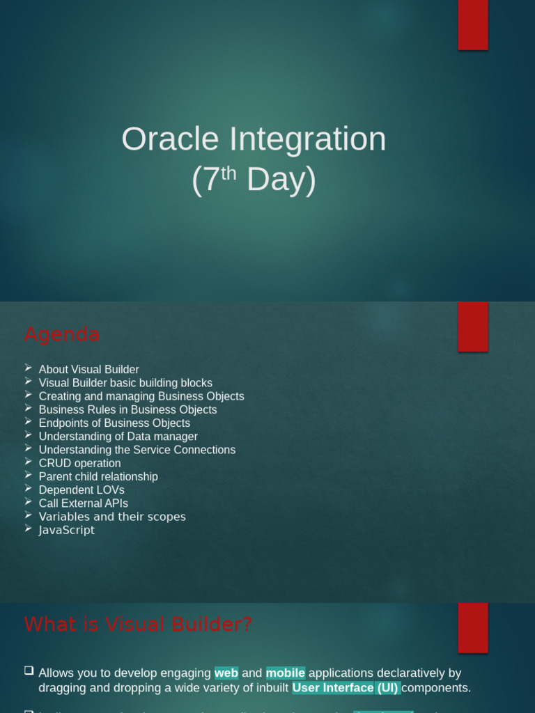 Oracle Visual Builder Integration Guide | PDF | Scope (Computer Science ...