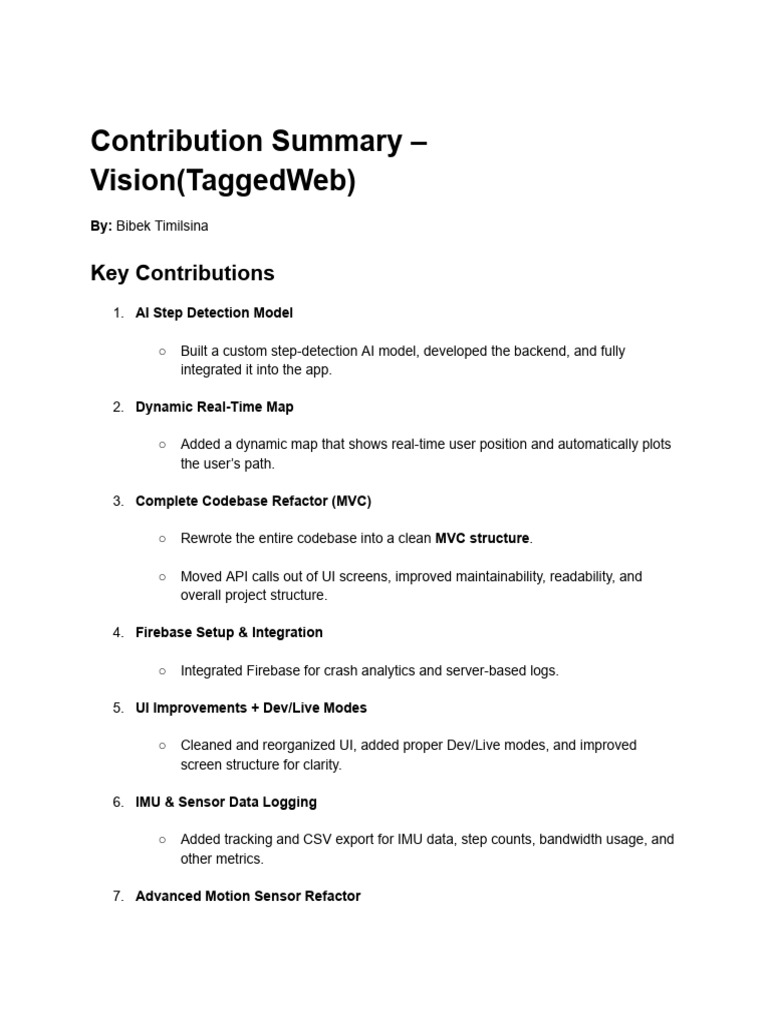 Contribution Summary - Vision (TaggedWeb) | PDF