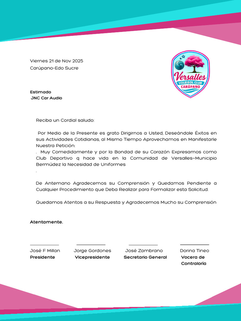 Documento A4 Solicitud De Permiso Temporal Empresarial Azul Amarillo