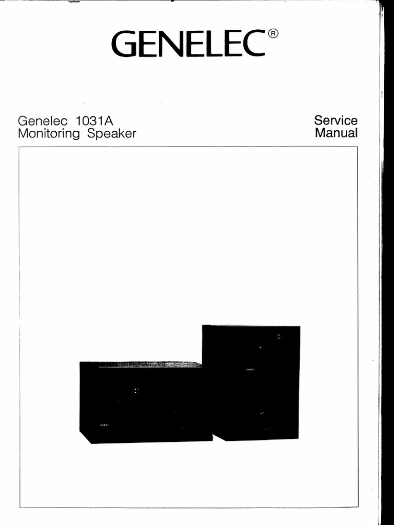 Genelec 1031-A Monitoring Speaker Amp 1991 SM Kopie | PDF