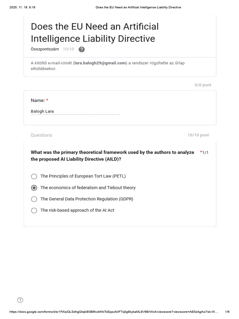 EU AI Liability Directive Analysis | PDF | Tort | Artificial Intelligence