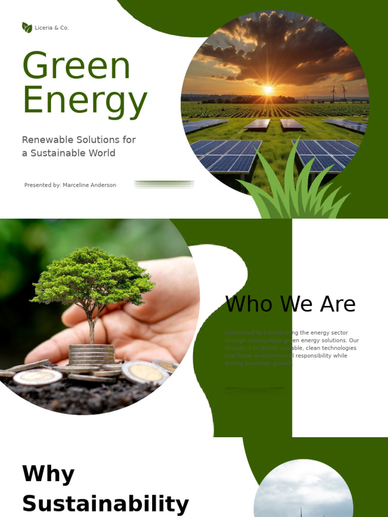 Green and White Creative Green Energy Presentation | PDF | Sustainable ...