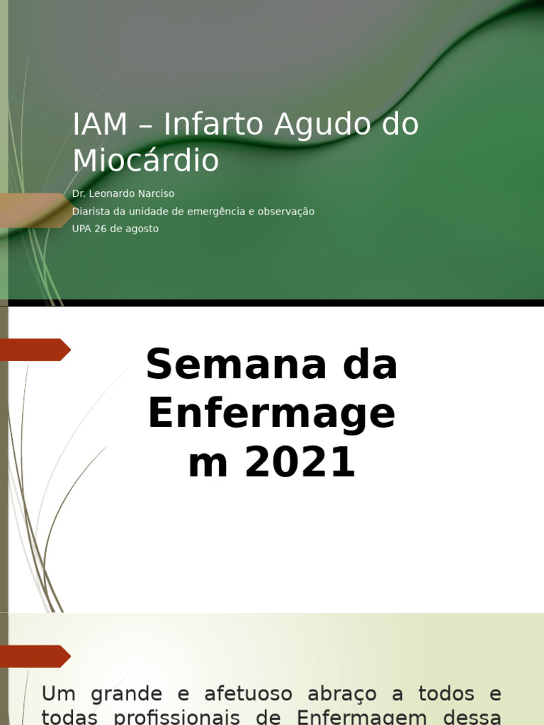 Infarto Agudo do Miocárdio: Diagnóstico e Tratamento | PDF | Infarto do ...