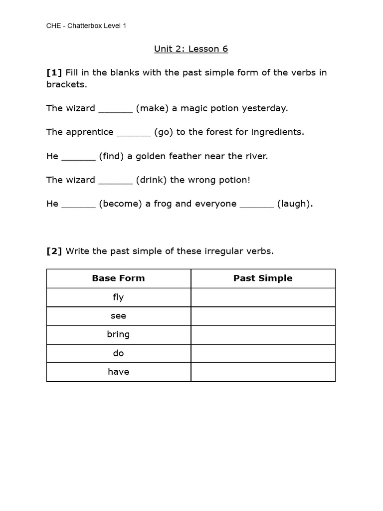 BTVN Chat101 25 - 10 Unit 2 - Lesson 6 | PDF