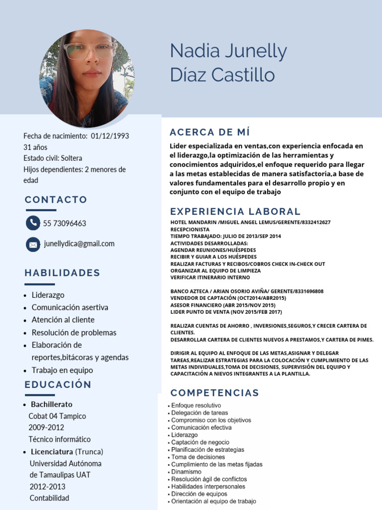 CV Nadia - 20250331 - 100048 - 0000 | PDF | Business | Economias