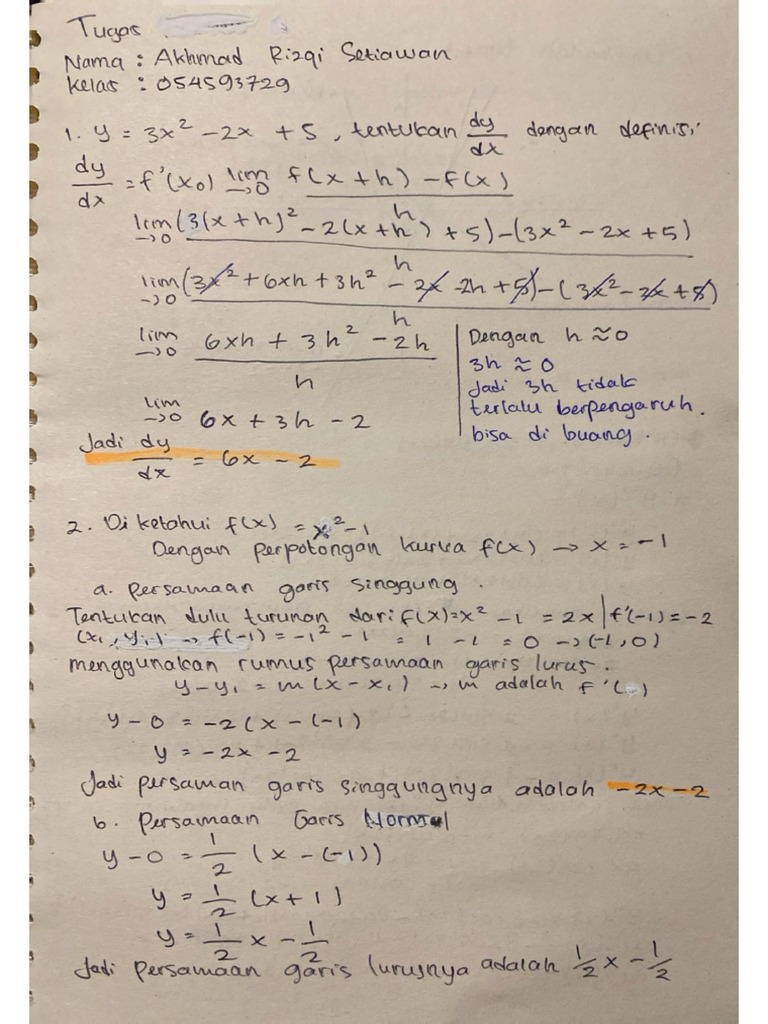 Kalkulus 2 Tugas 2 Akhmad Rizqi Setiawan | PDF