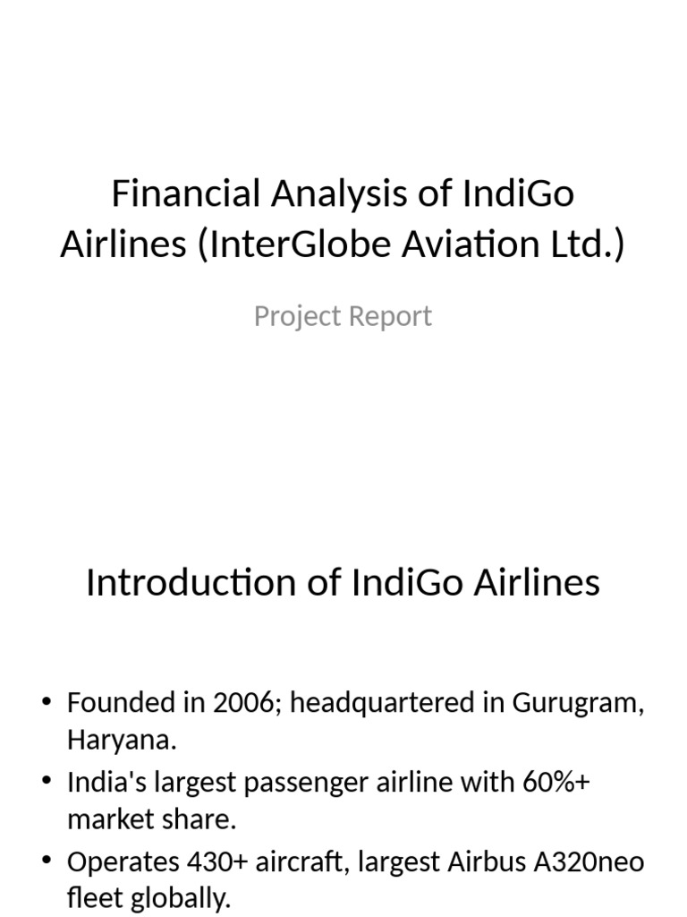 IndiGo Financial Analysis Report | PDF