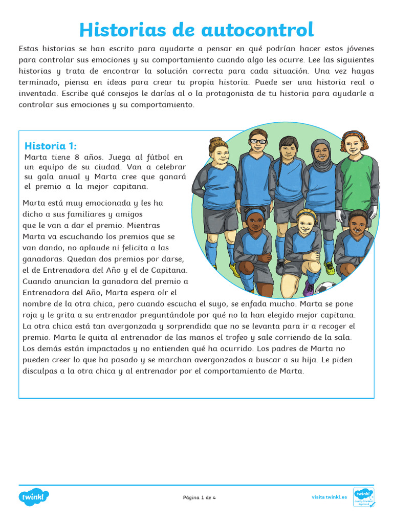 Es t 1634201615 Ficha de Actividad Historias de Autocontrol Ver 1 | PDF