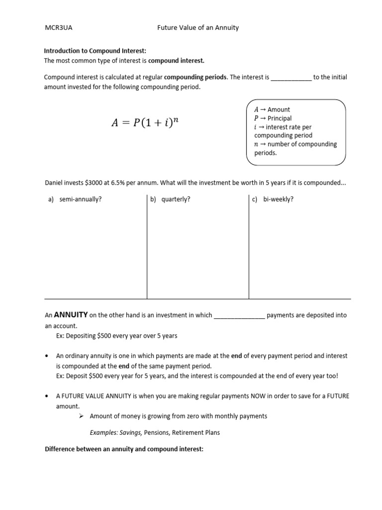 1 Future Value Annuities +TVM Solver | PDF | Compound Interest | Interest