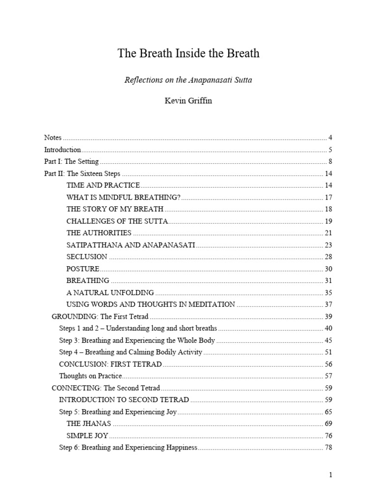 Anapanasati | PDF | Sati (Buddhism) | Enlightenment In Buddhism