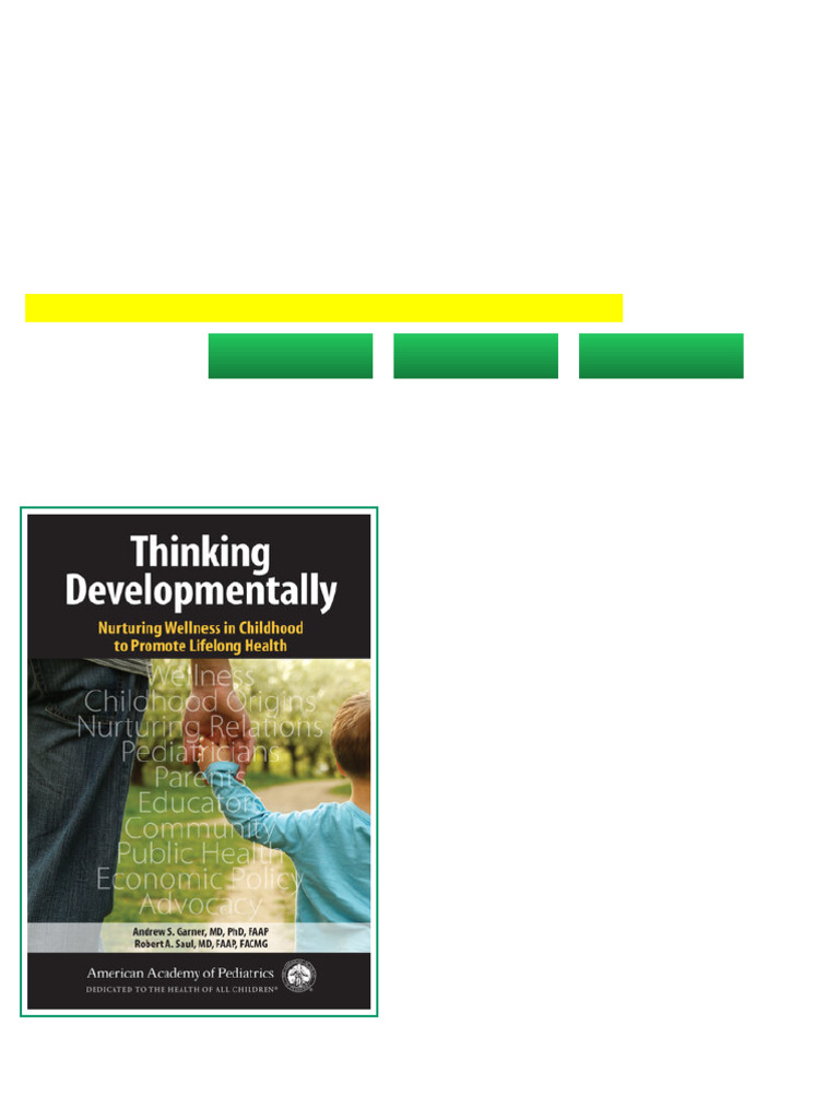 (Ebook) Thinking Developmentally: Nurturing Wellness in Childhood to ...