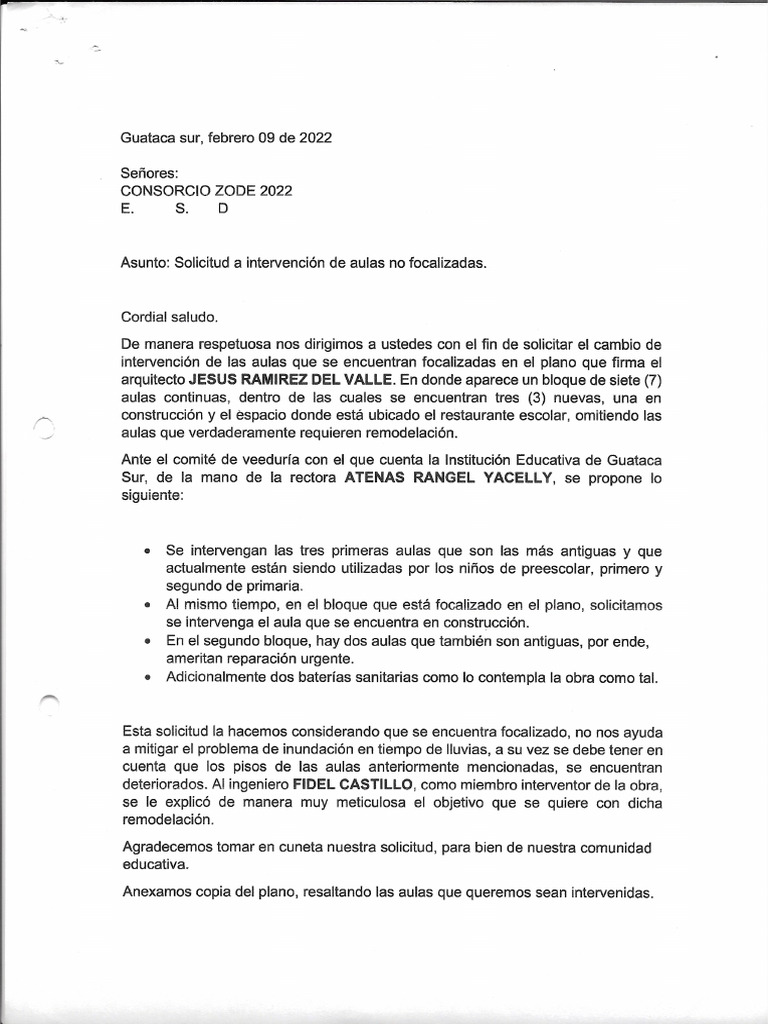 Solicitud de Guataca Sur | PDF