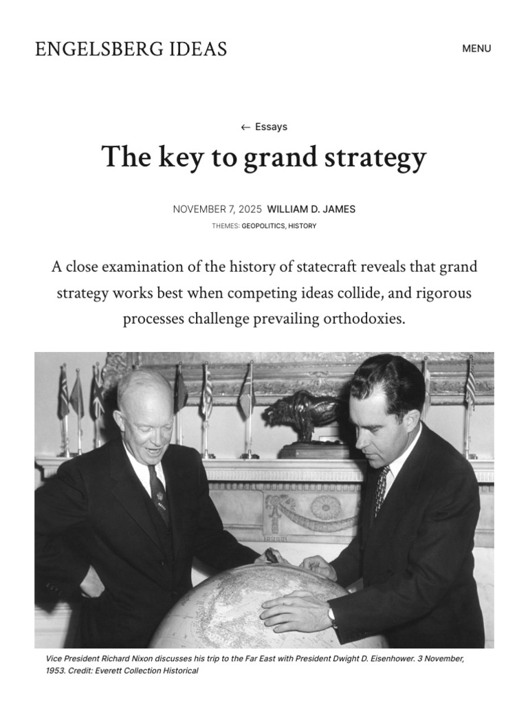 The Key To Grand Strategy - Engelsberg Ideas | PDF | Grand Strategy ...