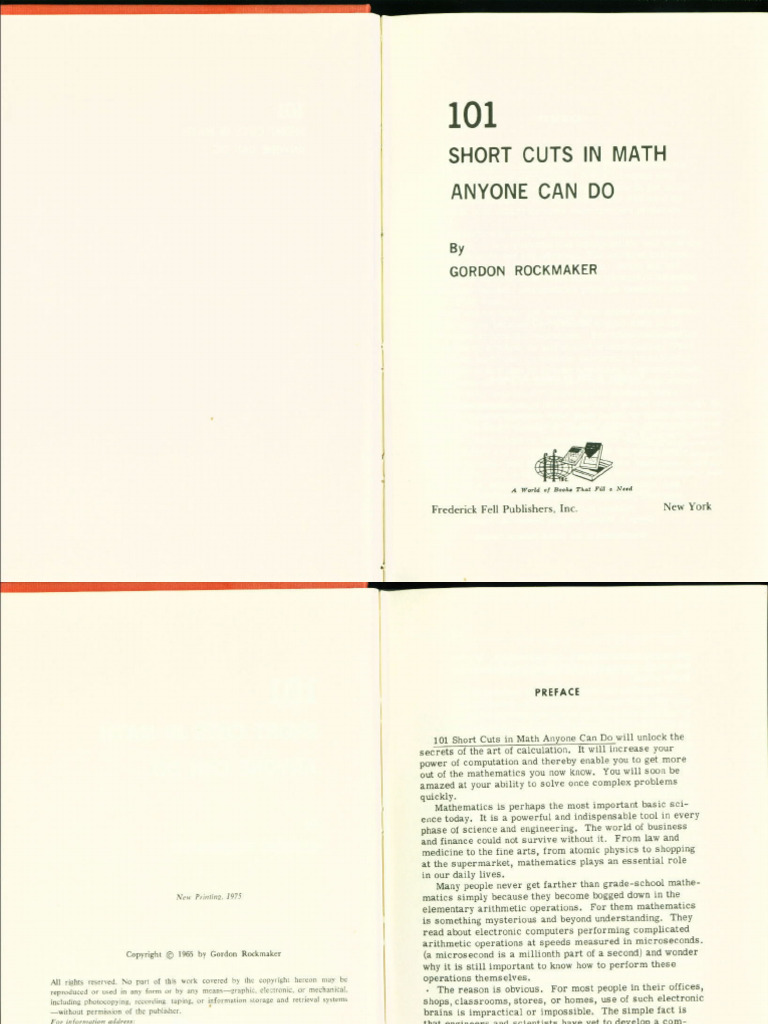 101 Shortcuts in Math | PDF