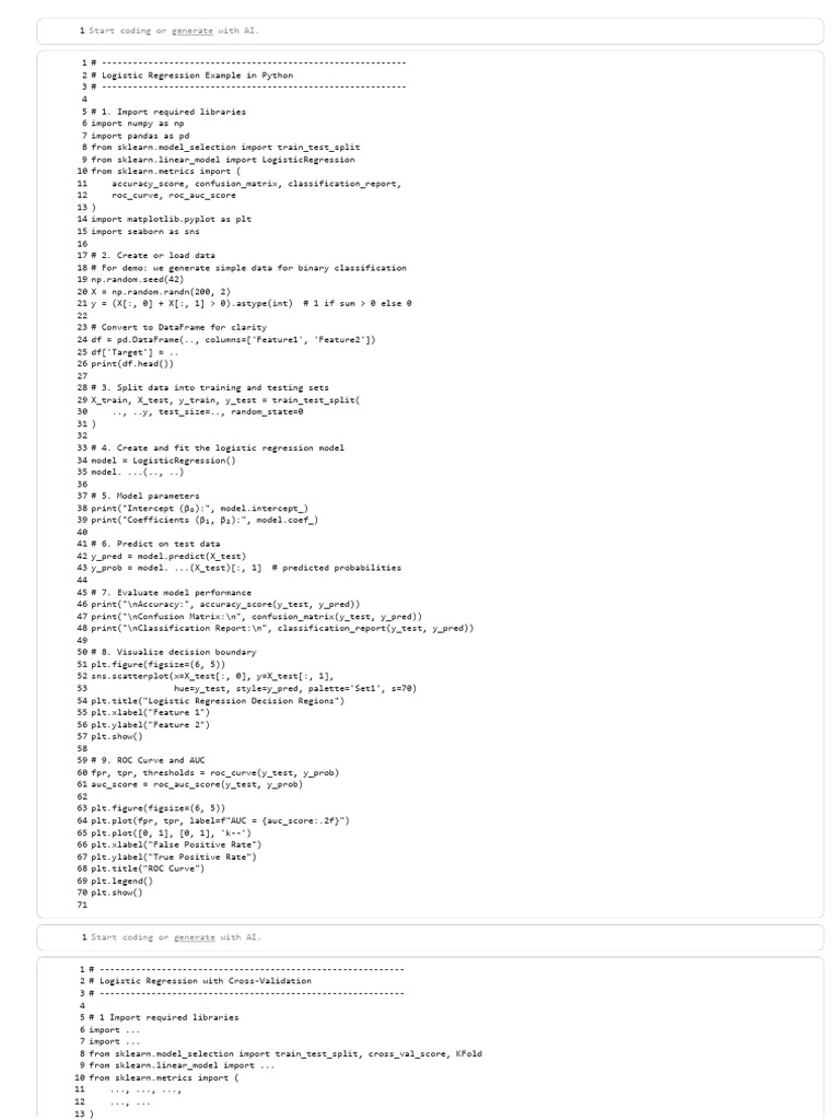 Logistic Regression Students | PDF | Receiver Operating Characteristic | Machine Learning