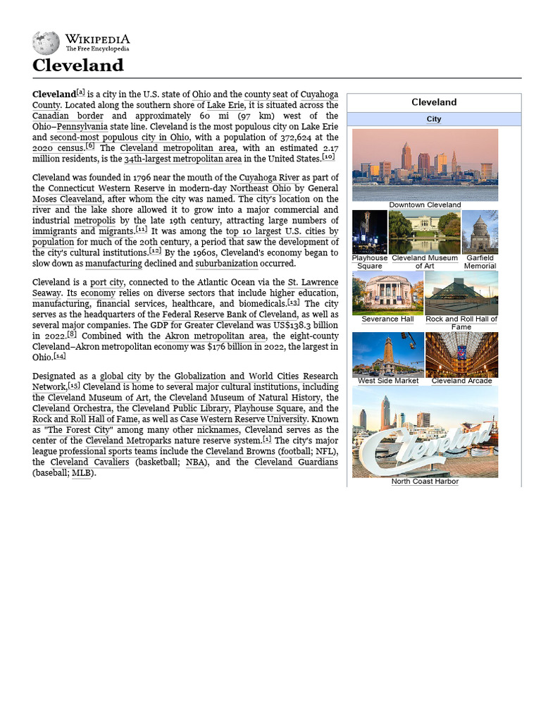 Wiki Cleveland | PDF | Cleveland