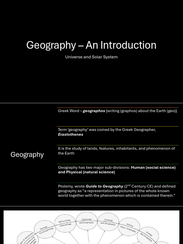Class-1-Introduction To Geography | PDF | Universe | Planets