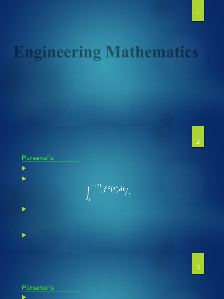 Engineering Mathematics 1 | PDF | Fourier Series | Trigonometric Functions