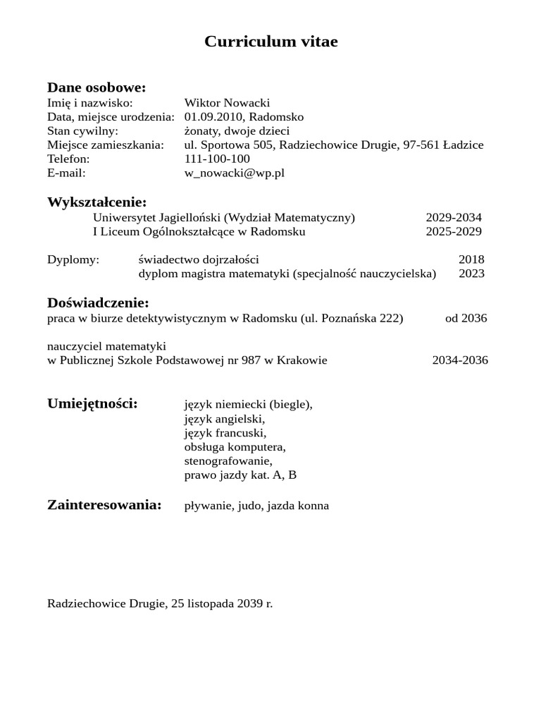 Curriculum 2025 | PDF