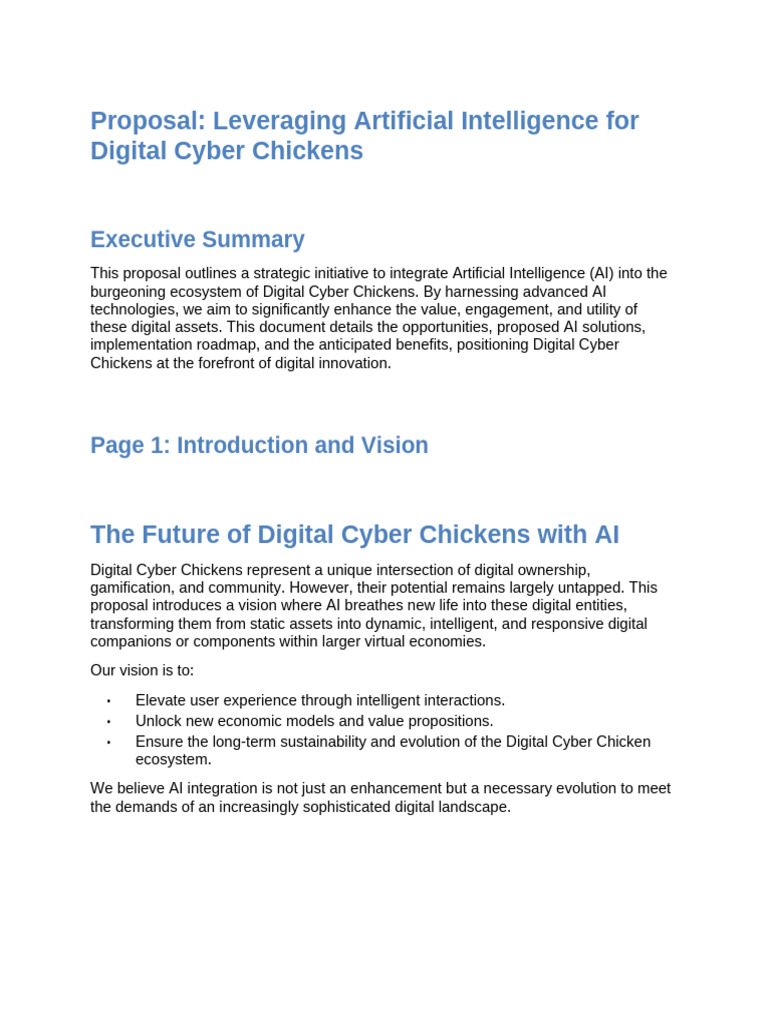AI Cyber Chickens Proposal | PDF | Artificial Intelligence ...