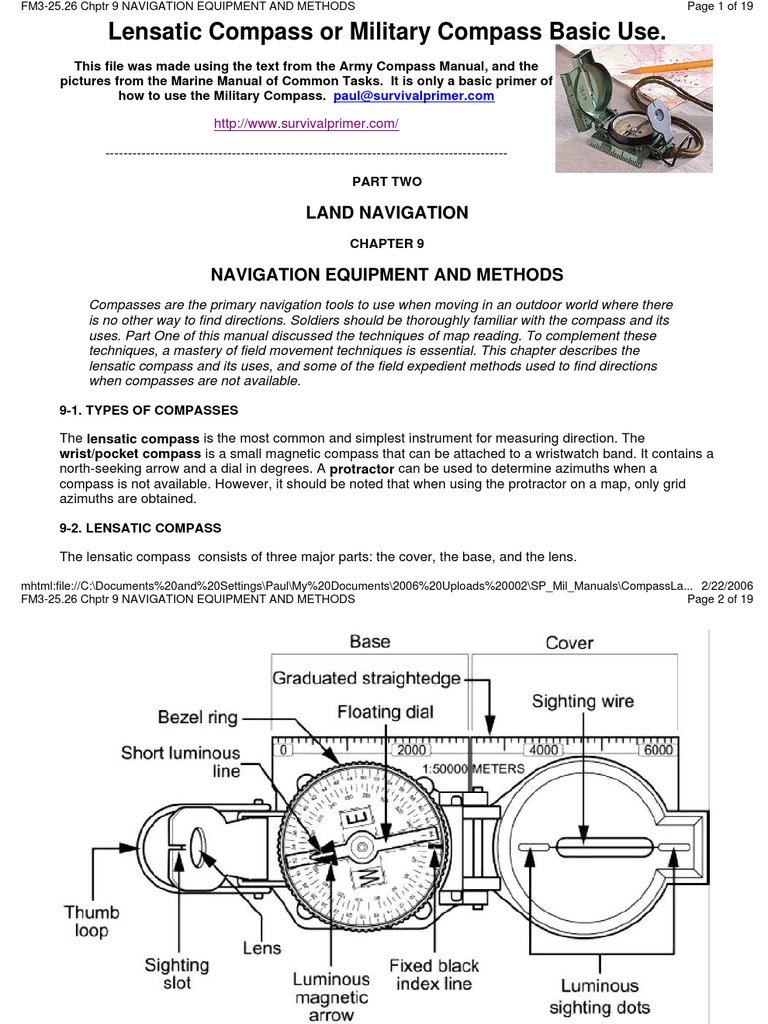 Basic Military Compass Enhanced | PDF | Compass | Navigation