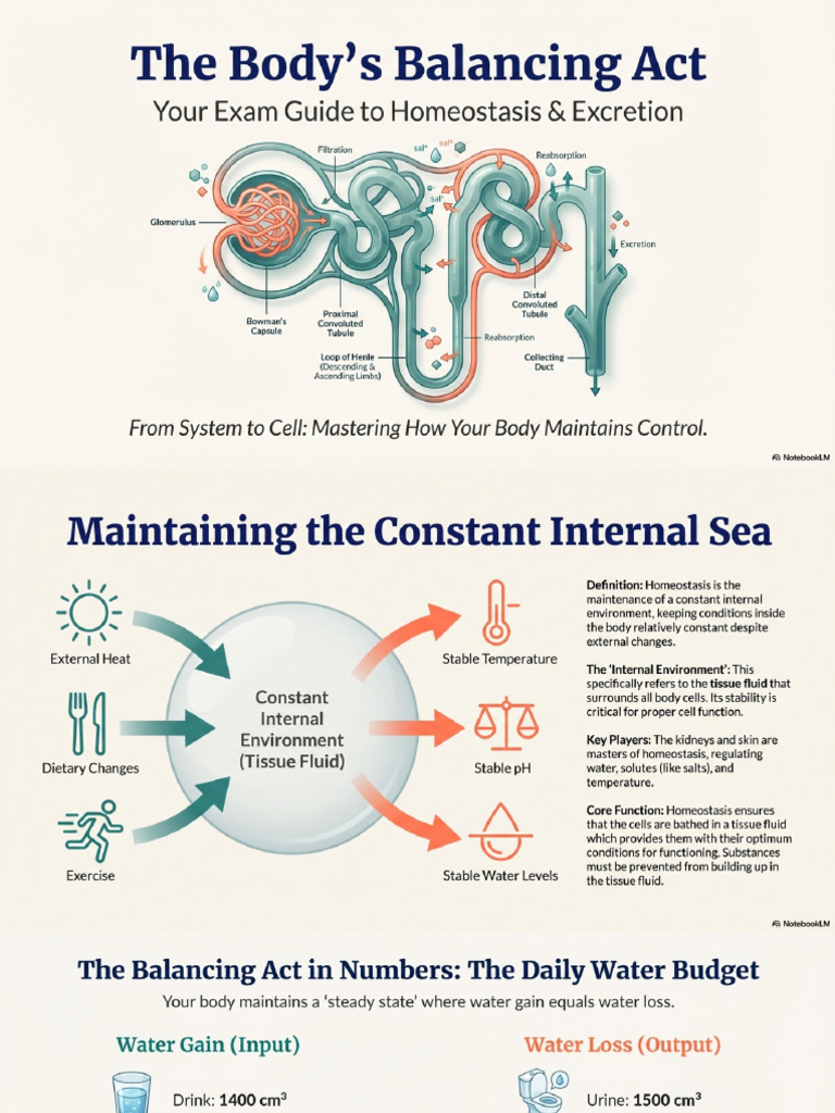 Homeostasis Excretion and The Body S Balancing Act | PDF