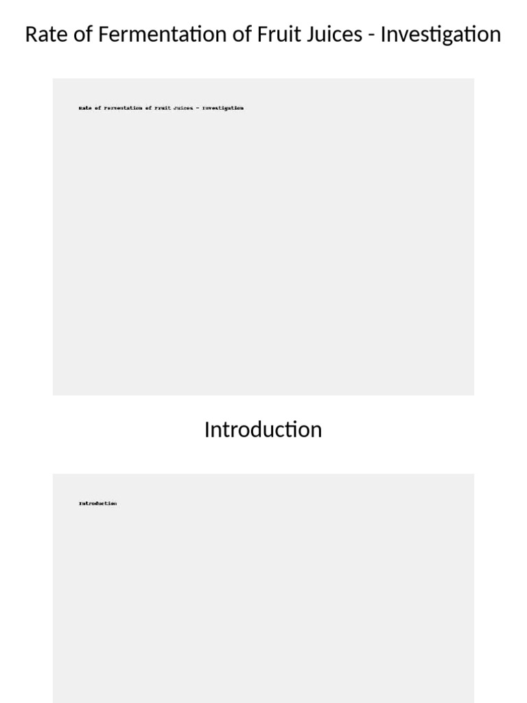 Fermentation Project 30 Slides | PDF