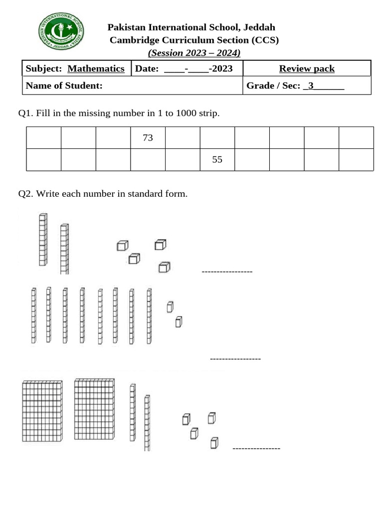 Review Pack Week 5 Grade 3 | PDF | Vegetables