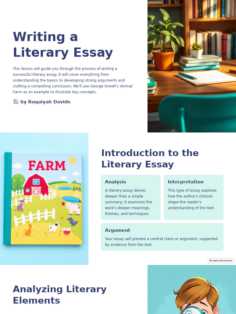 Writing a Literary Essay on Animal Farm | PDF | Essays | Human ...