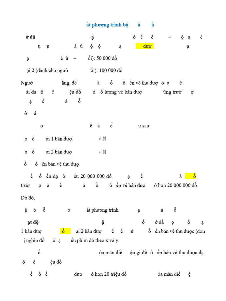 Giai Toan 10 Bai 3 Bat Phuong Trinh Bac Nhat Hai an Ket Noi Tri Thuc | PDF