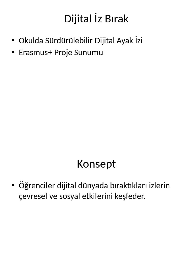 Dijital Iz Birak Presentation | PDF