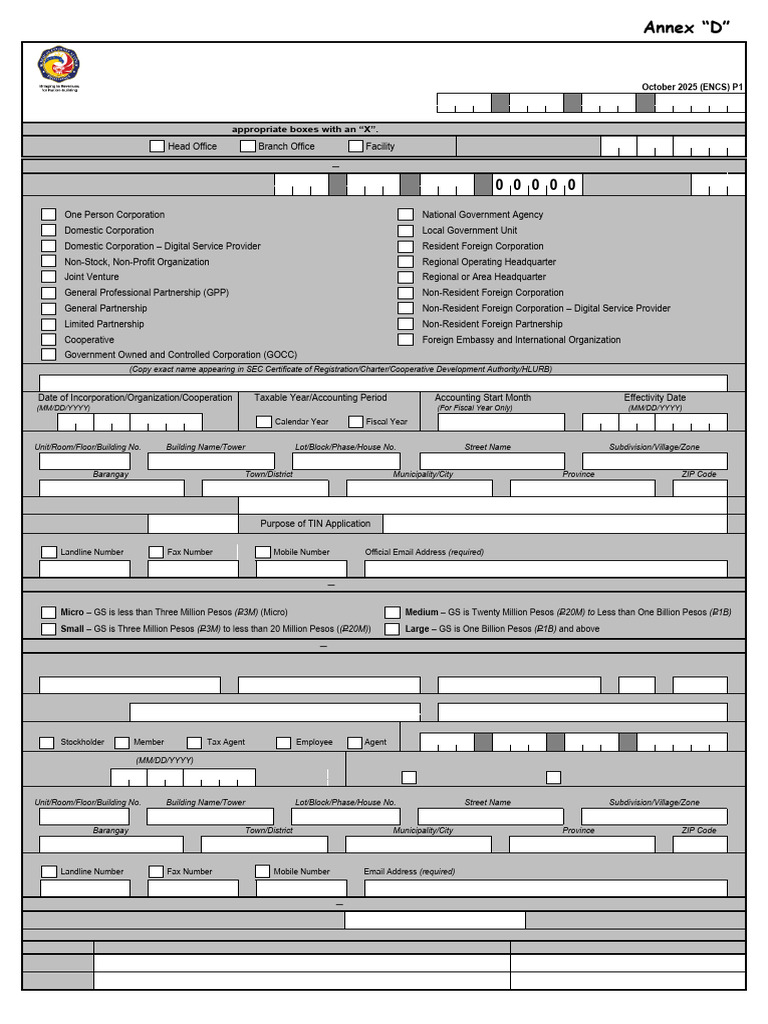 BIR Form 1903 Registration Application | PDF | Taxes | Invoice