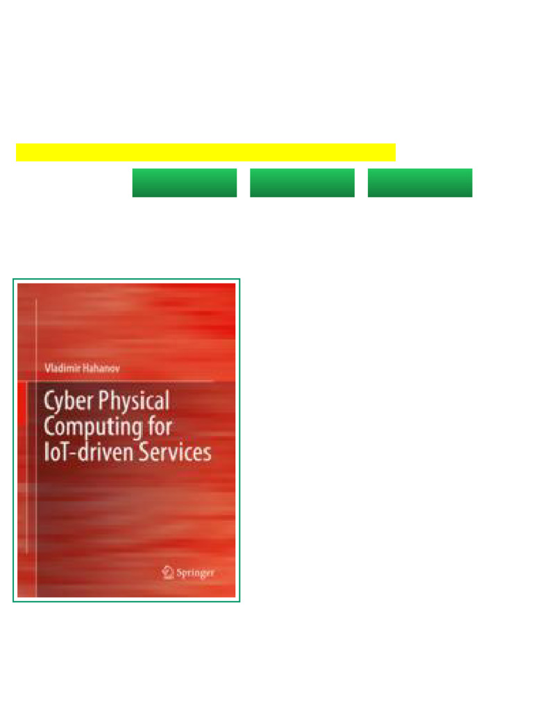 Cyber Physical Computing for IoT driven Services 1st Edition Vladimir ...
