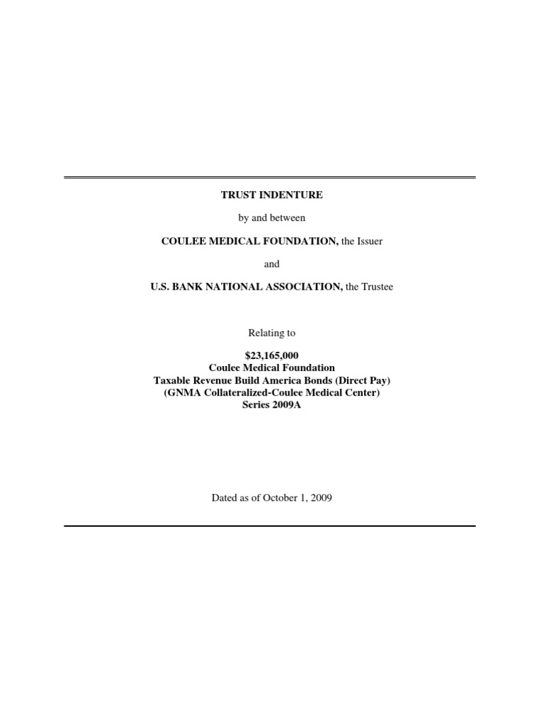 Trust Indenture | PDF | Government National Mortgage Association ...