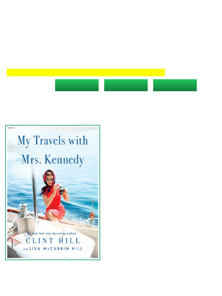 (Ebook) My Travels with Mrs. Kennedy by Clint Hill; Lisa McCubbin Hill ...