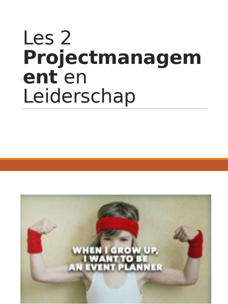 Projectmanagement EVM 2022-2023 Les 2(1) | PDF