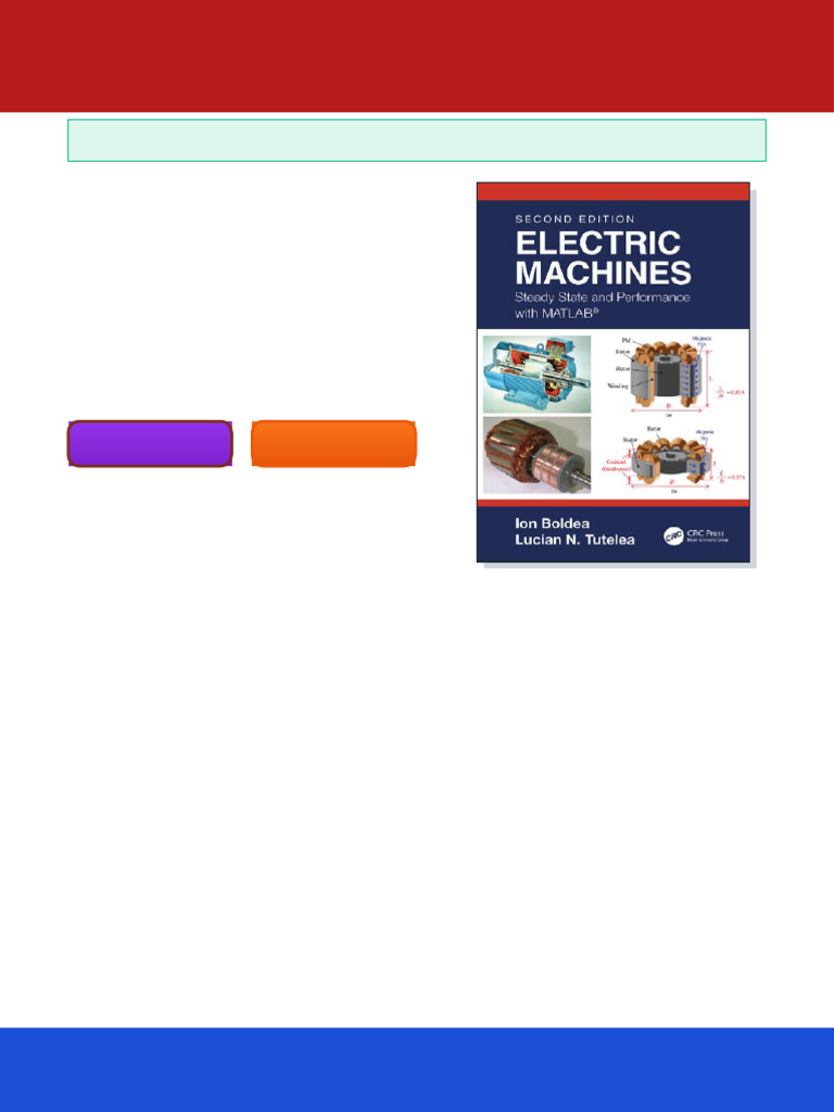 Electric Machines: Steady State and Performance with MATLAB® 2nd ...
