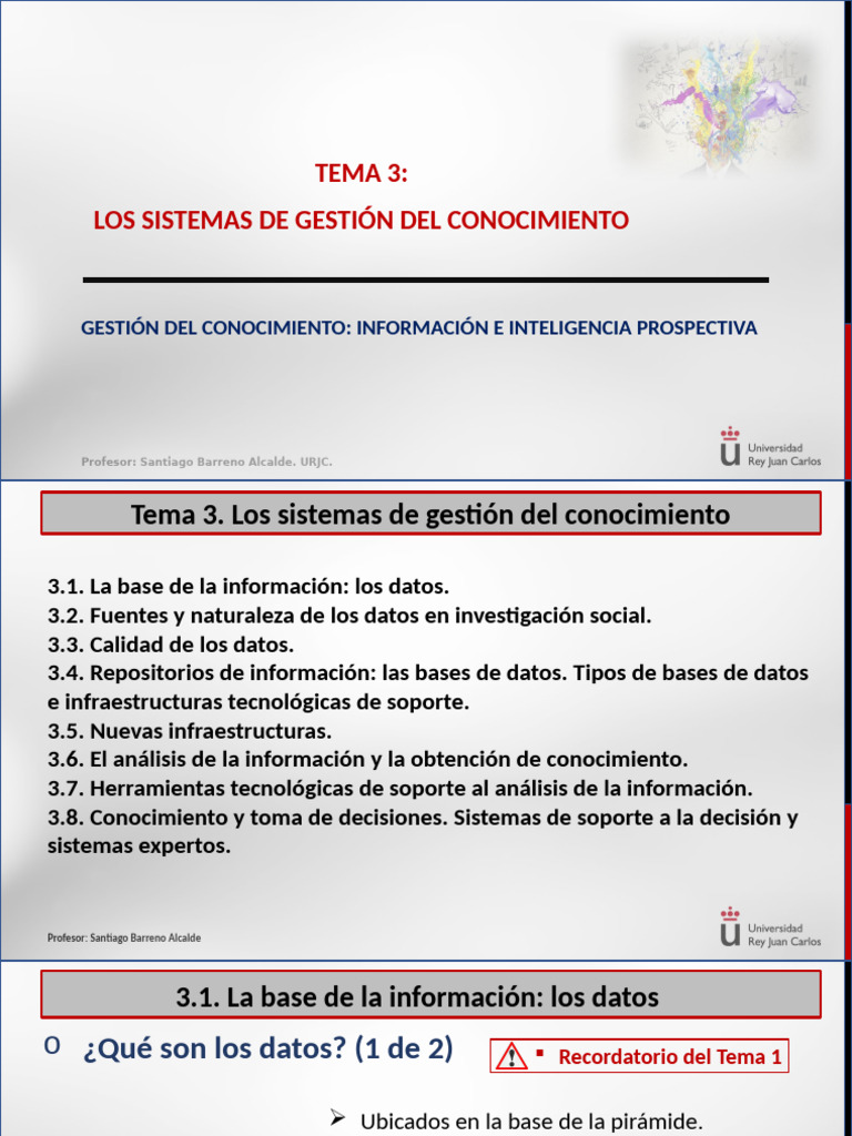Tema 3. Los Sistemas de Gestiã N Del Conocimiento | PDF | Bases de ...