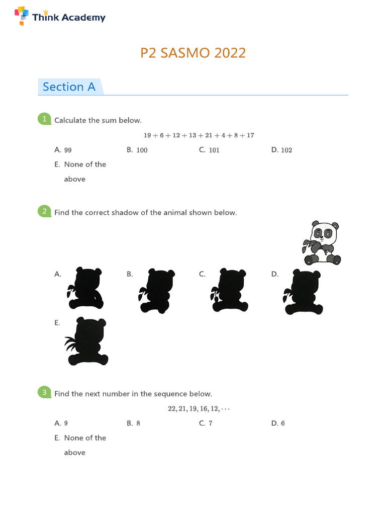 p2 Sasmo 2022 (学生版) | PDF