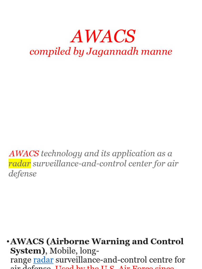Awacs | PDF