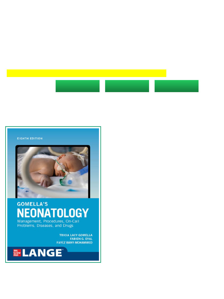 (Ebook) Gomella’s Neonatology by Tricia Lacy Gomella, Fabien Eyal ...