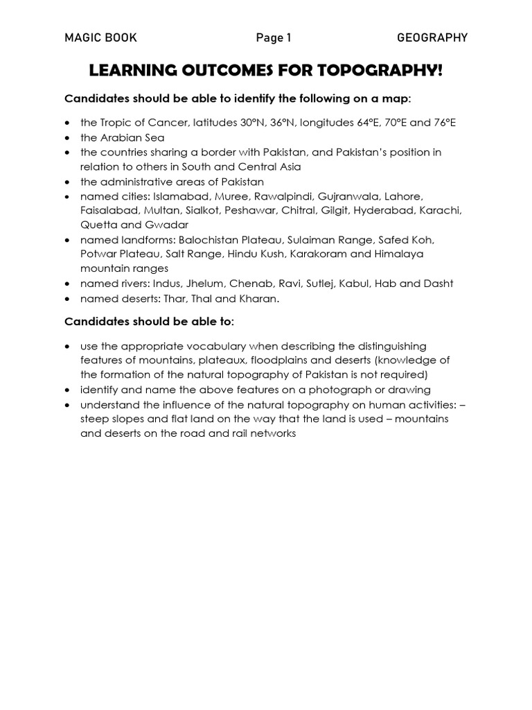 1 Magic Book Topography | PDF | Stream | Indus River