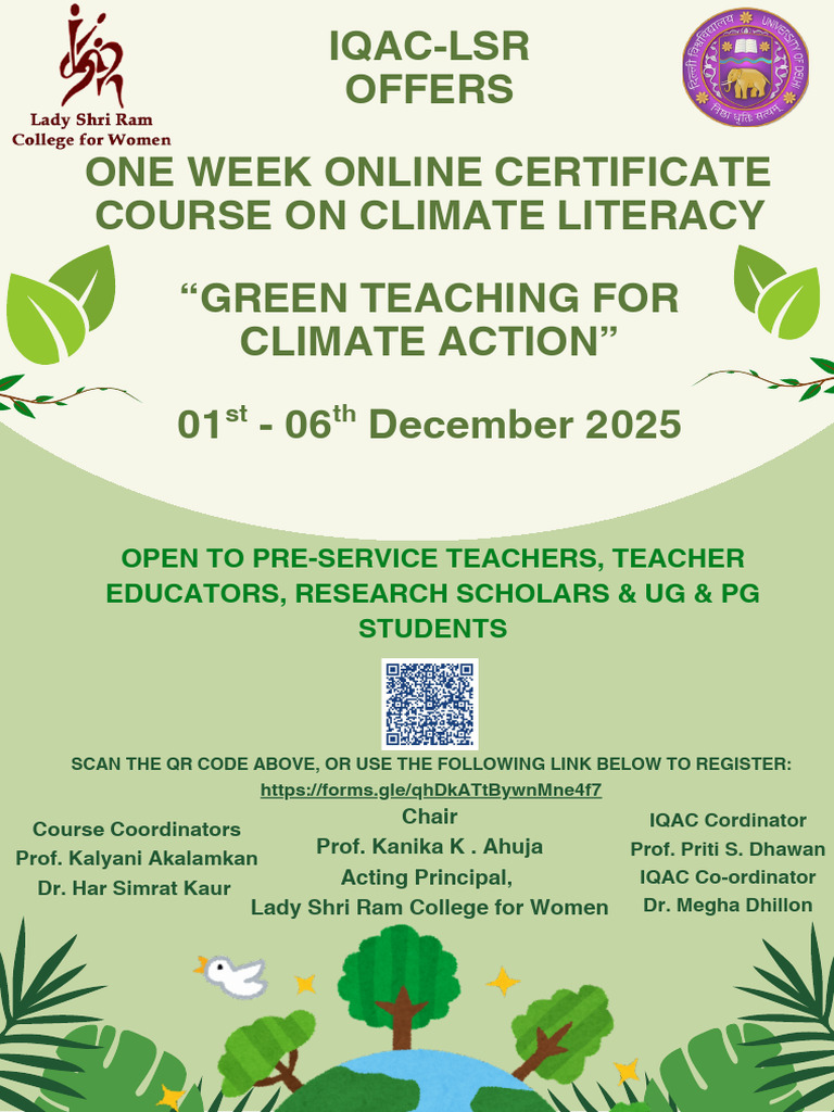 Final Brochure For Climate Literacy Course Dec 21112025 | PDF ...