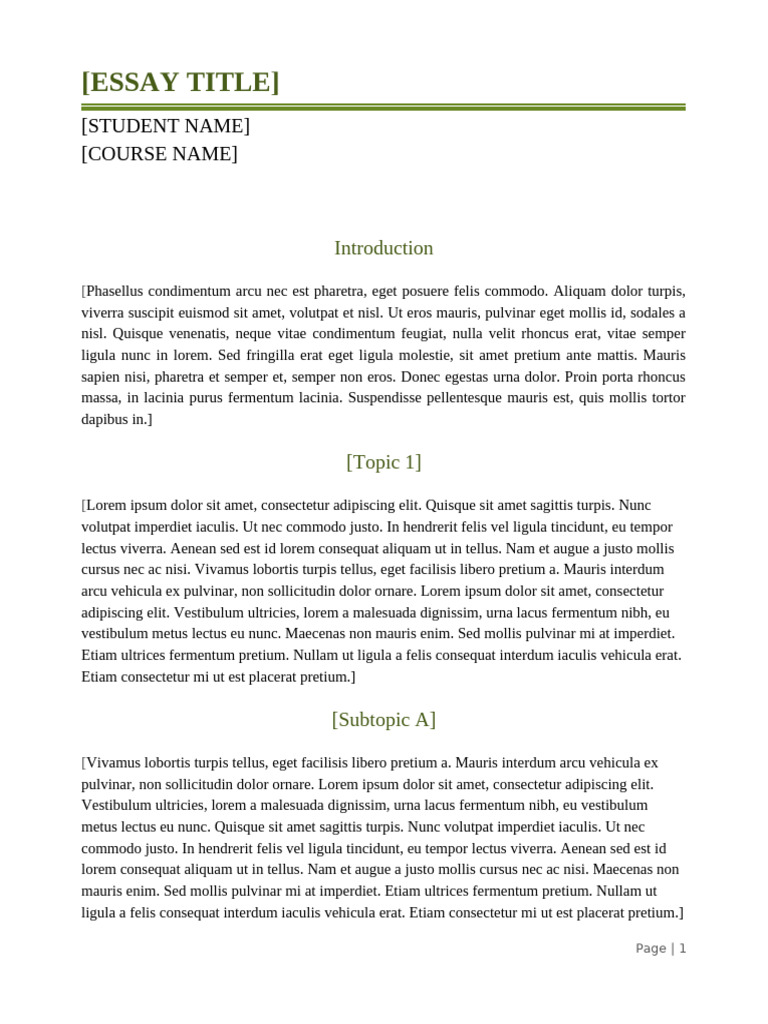 Essay Title | PDF