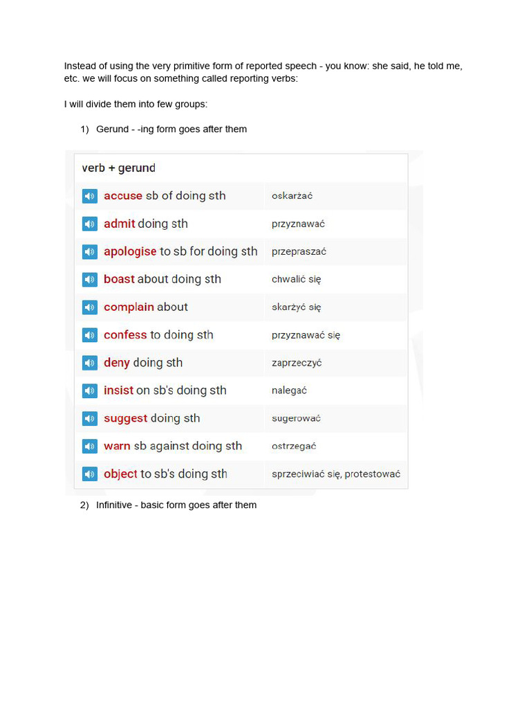 Understanding Reporting Verbs in English | PDF
