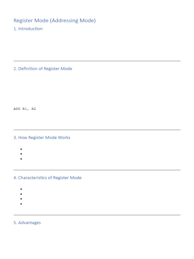 Register Mode | PDF