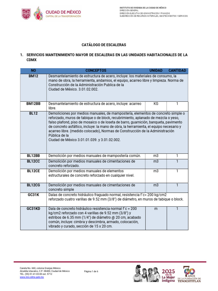 Cat Logo Escaleras | PDF | Hormigón | Acero