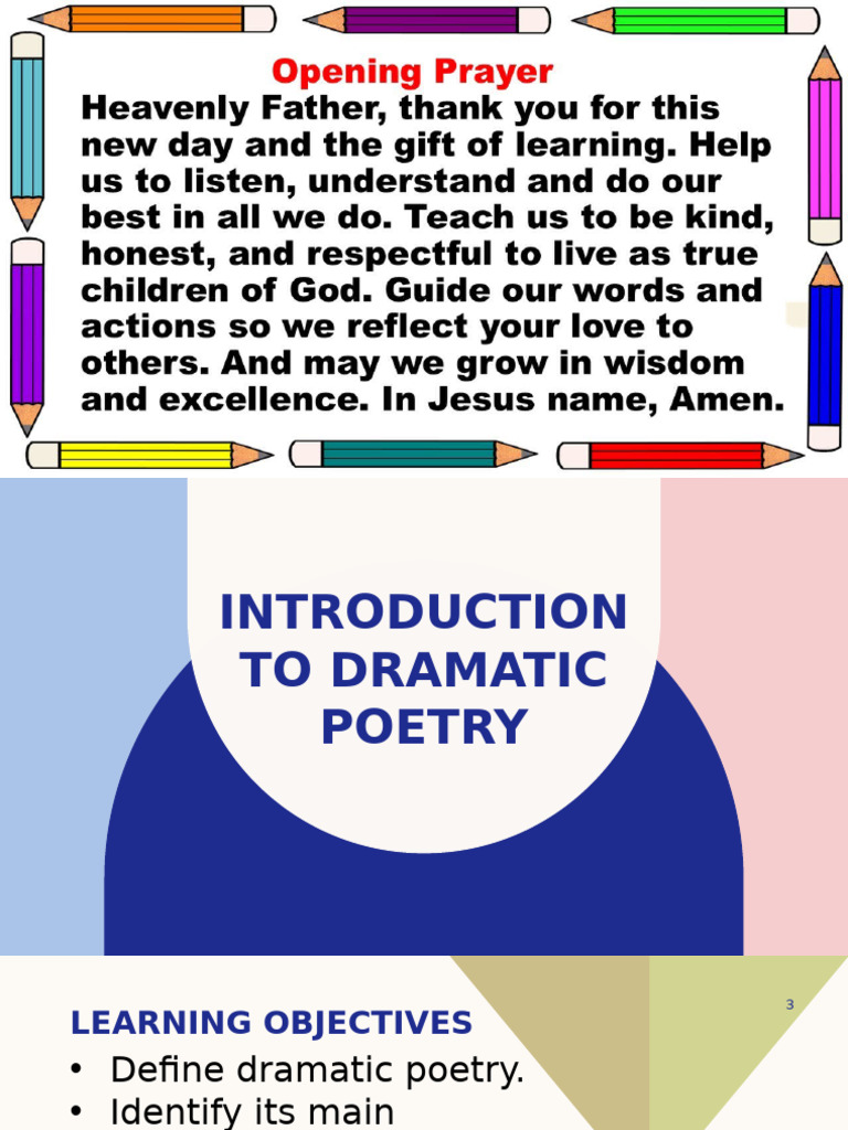 Introduction To Dramatic Poetry g8 | PDF
